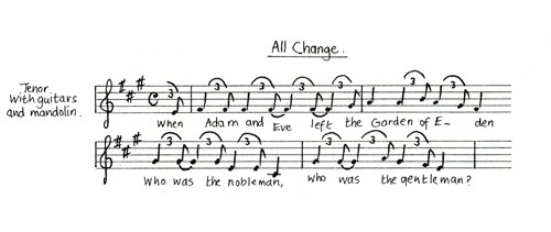 All Change title song 'All Change' music and lyrics (Act 1 - Sc.3 ...