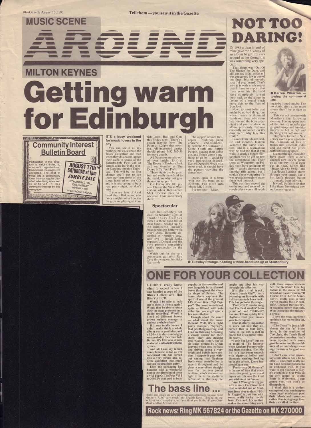Getting warm for Edinburgh [newspaper cutting] - Living Archive