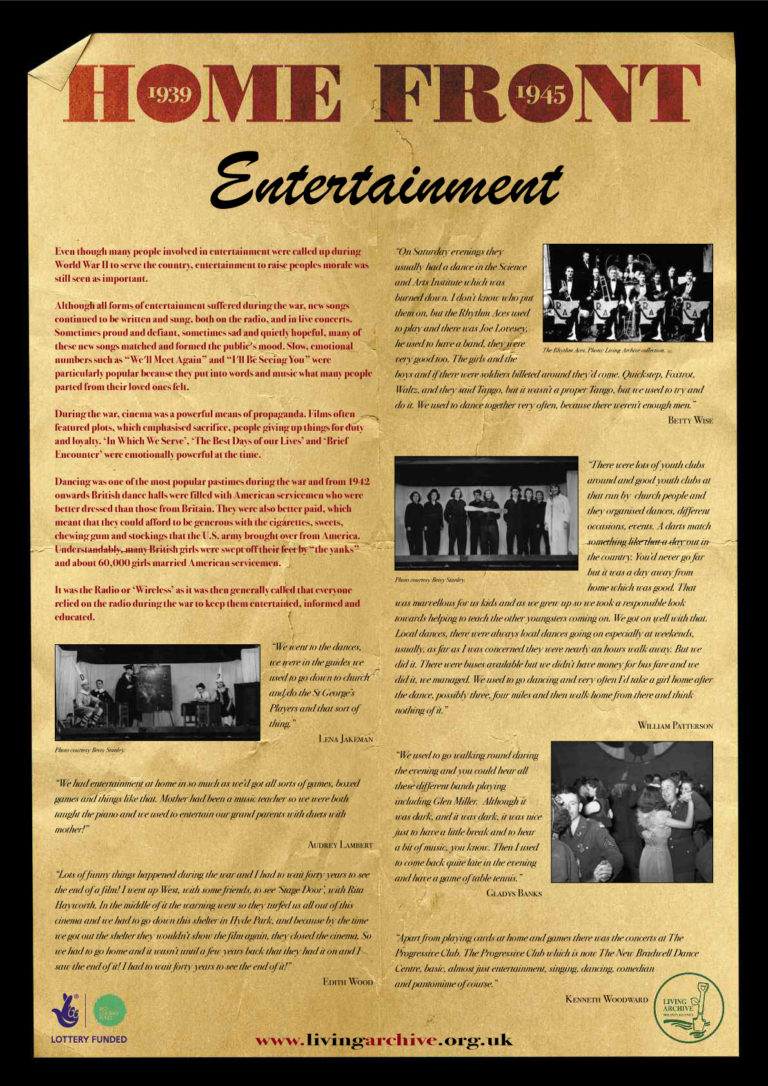 Entertainment - Home Front | World War 2, 1940s | Living Archive