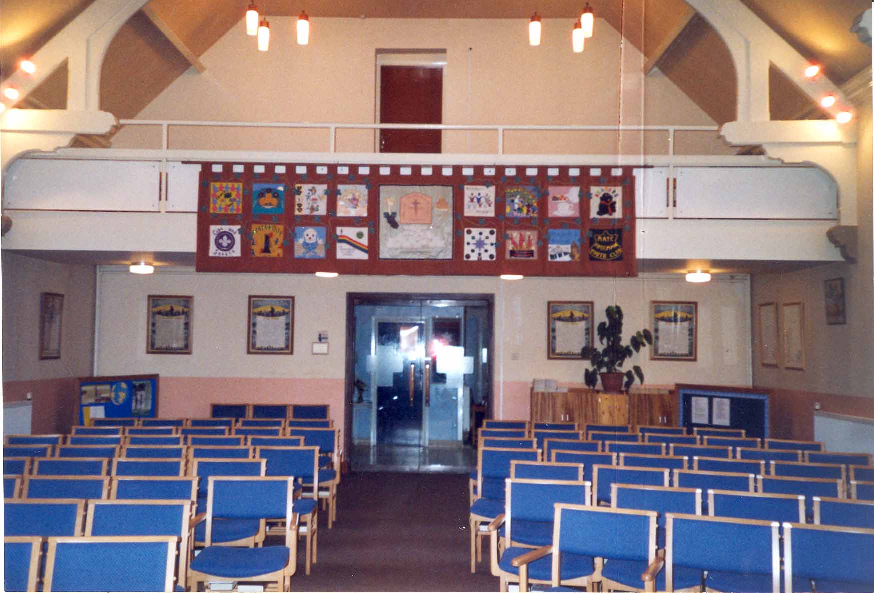 Church rear interior with new chairs - Living Archive