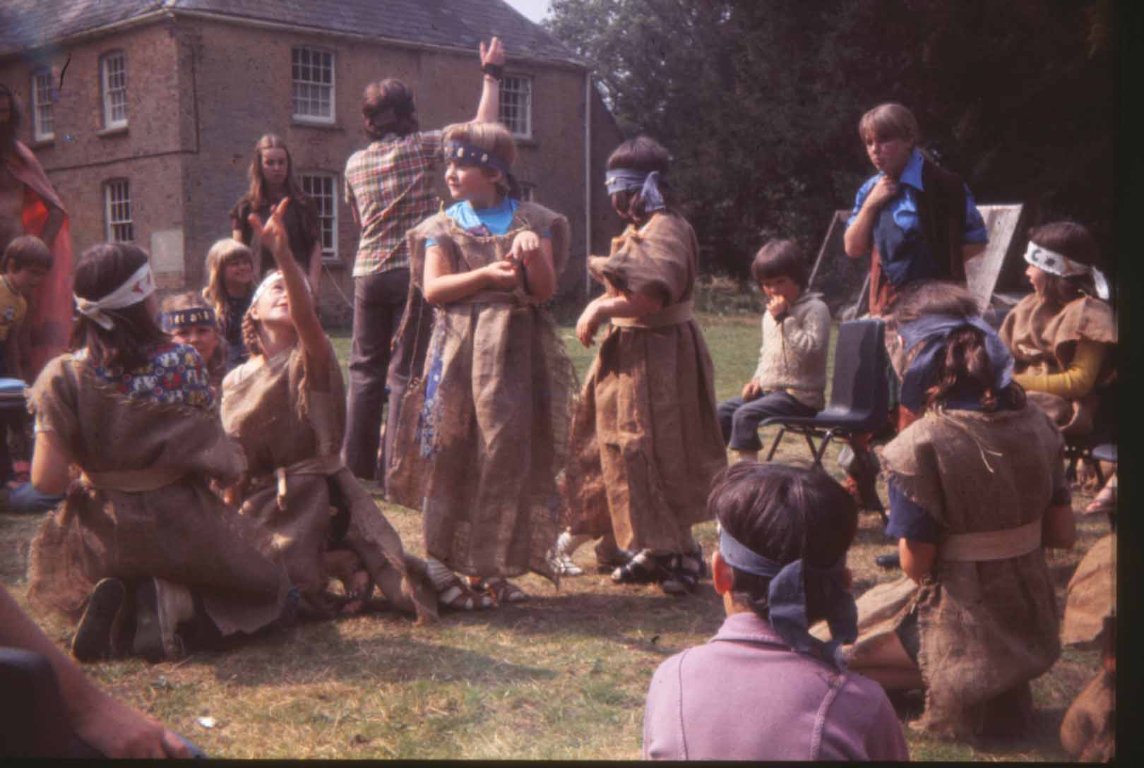 Trica children on the Old Rectory lawn - Living Archive