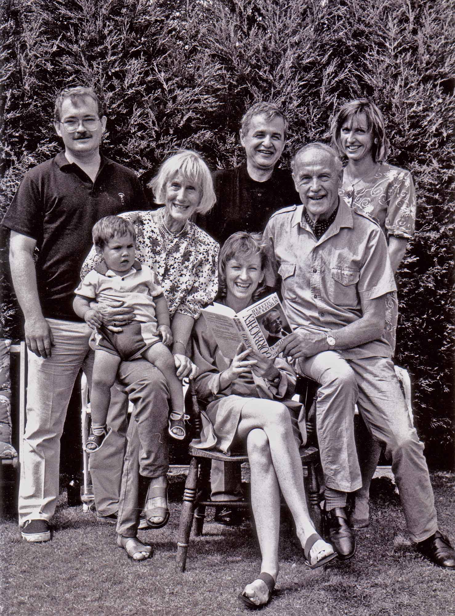 Authors and family with their book, Gorbachev - Living Archive
