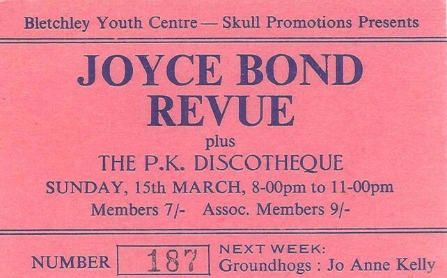 Joyce Bond Revue ticket - Living Archive