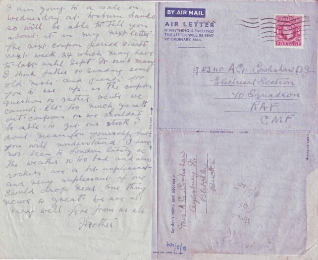 Air Mail letter written on 28 Jan 1944 from Mother - Living Archive