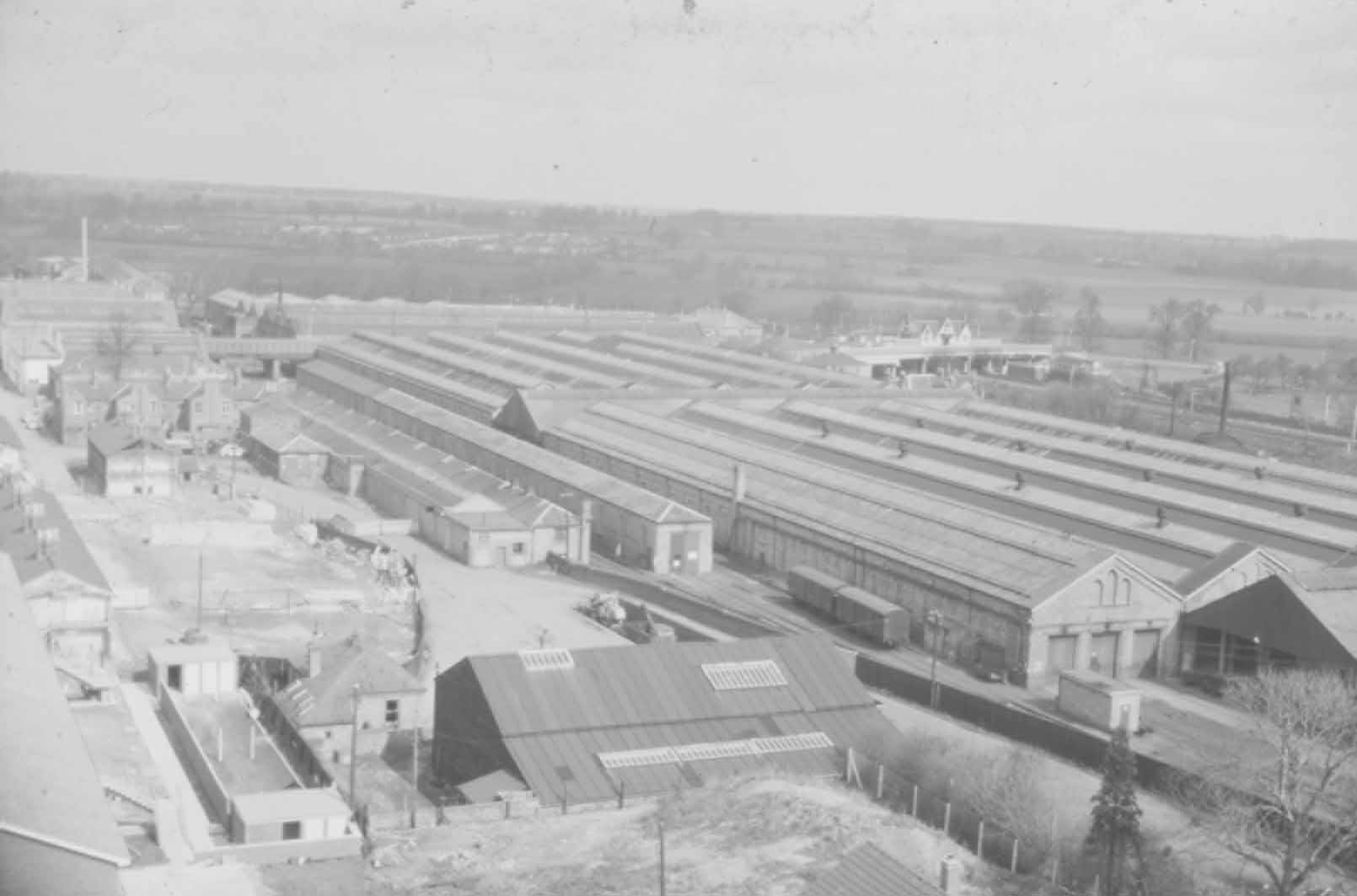 Aerial view of Wolverton Works - Living Archive