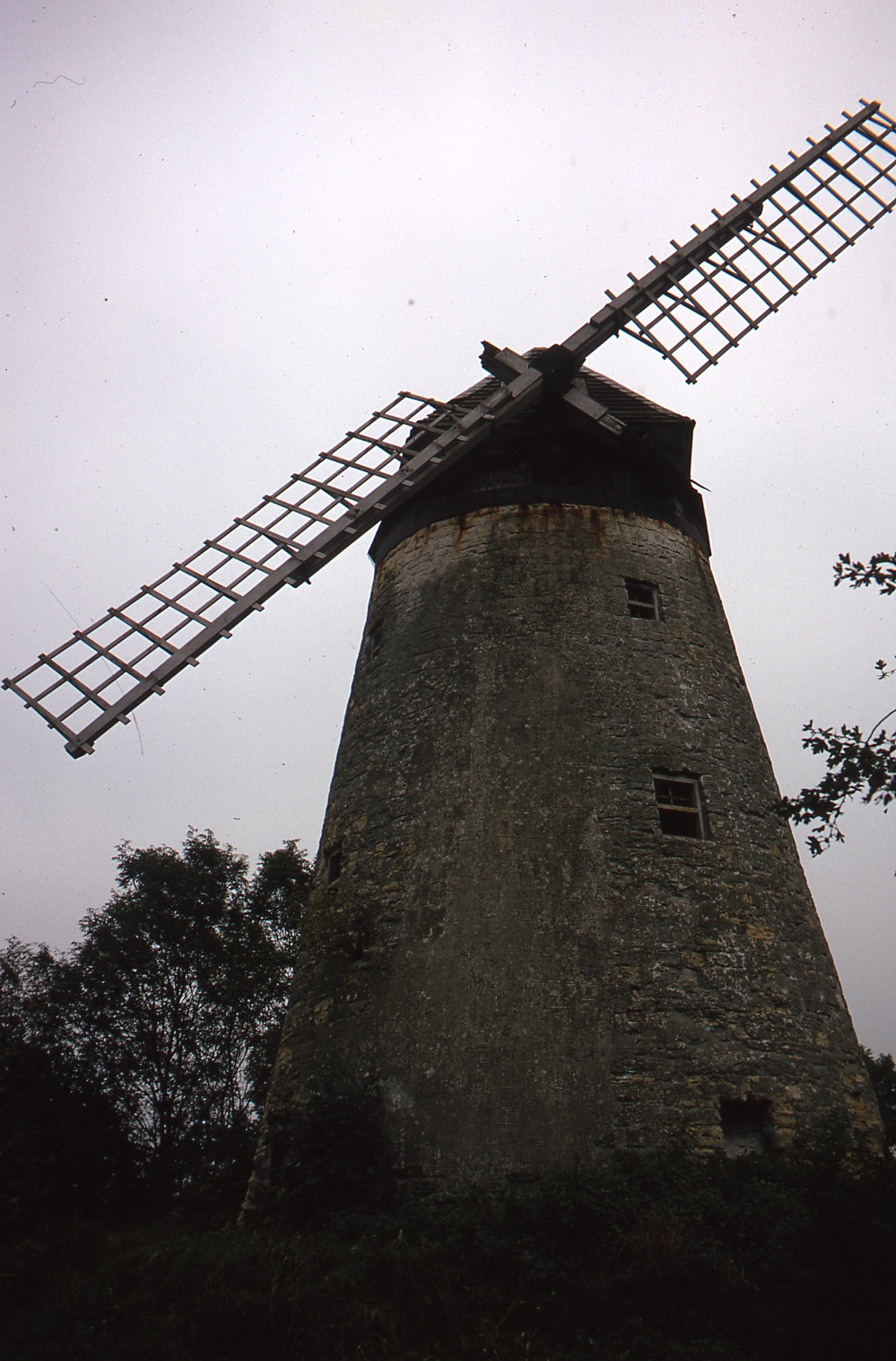 The windmill showing 1967 storm damage - Living Archive
